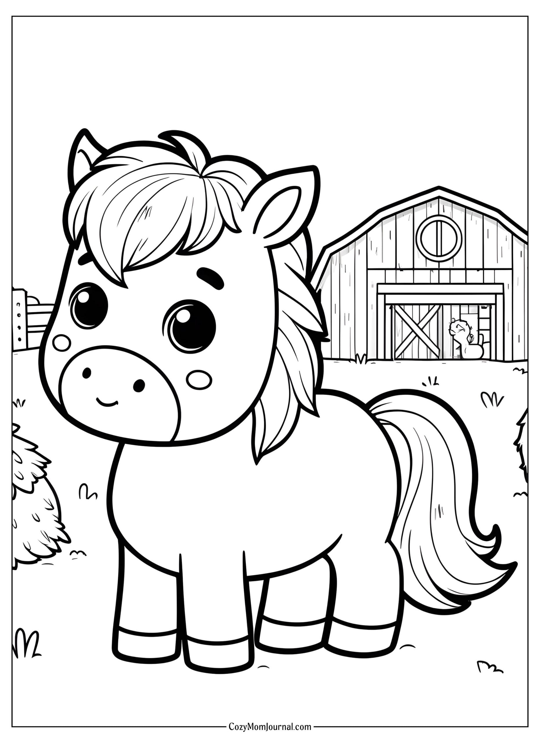 Coloring Pages with Farm Animals - Free Printables