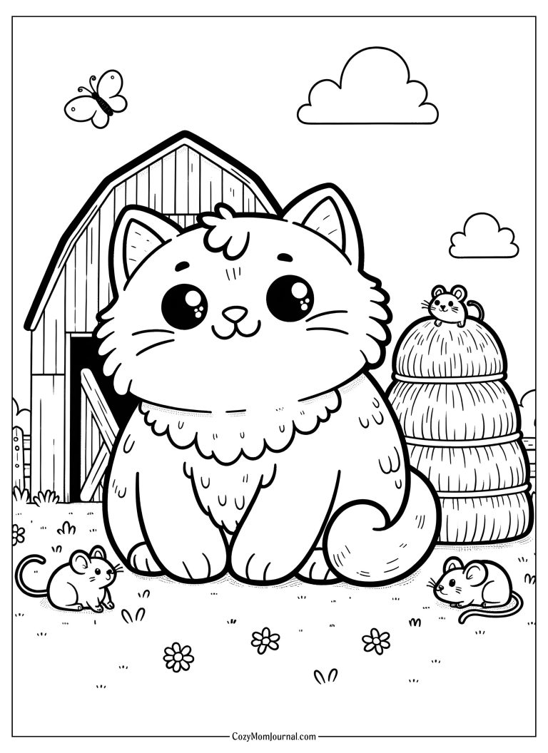 Coloring Pages with Farm Animals - Free Printables