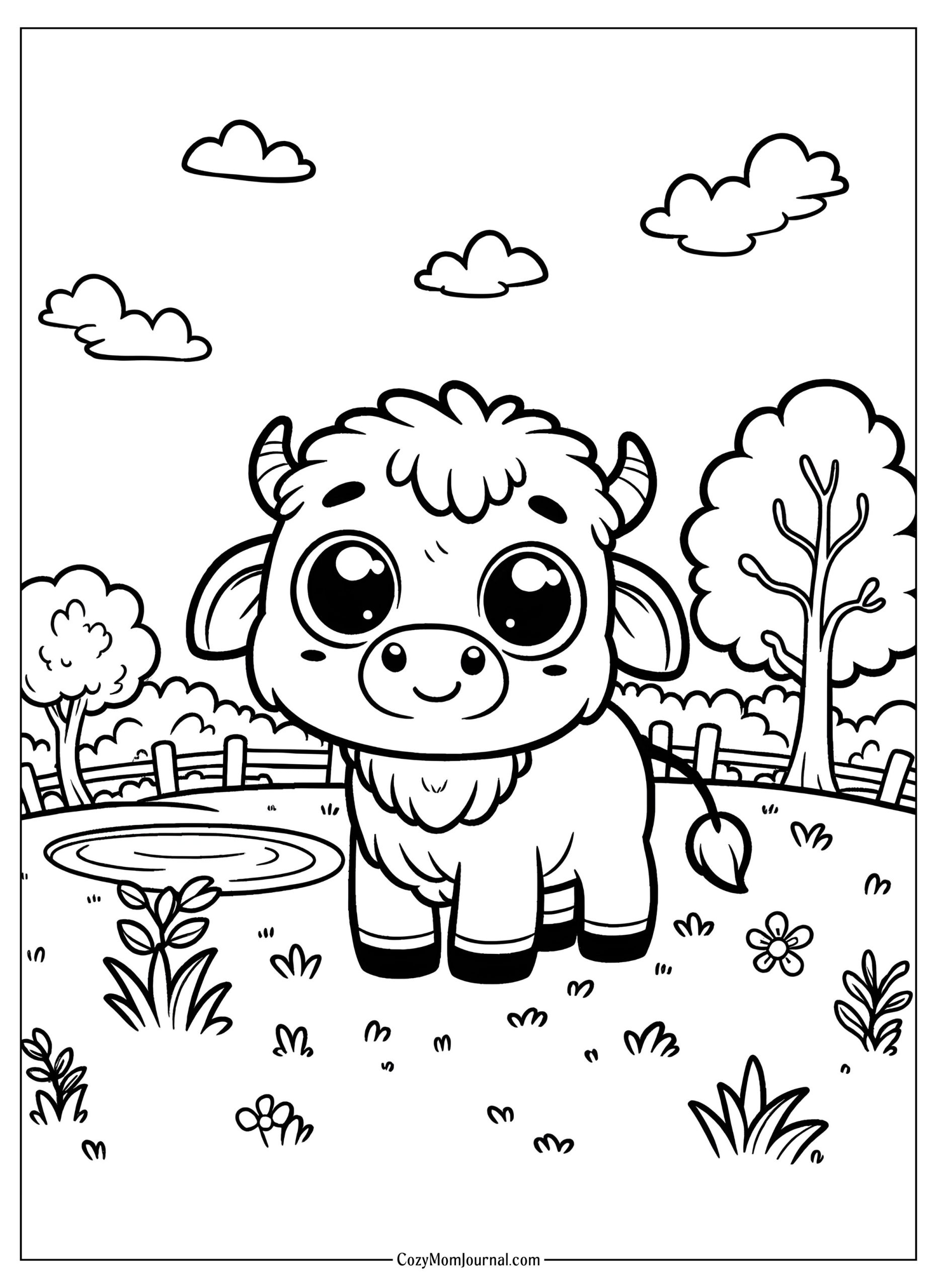 Coloring Pages with Farm Animals - Free Printables