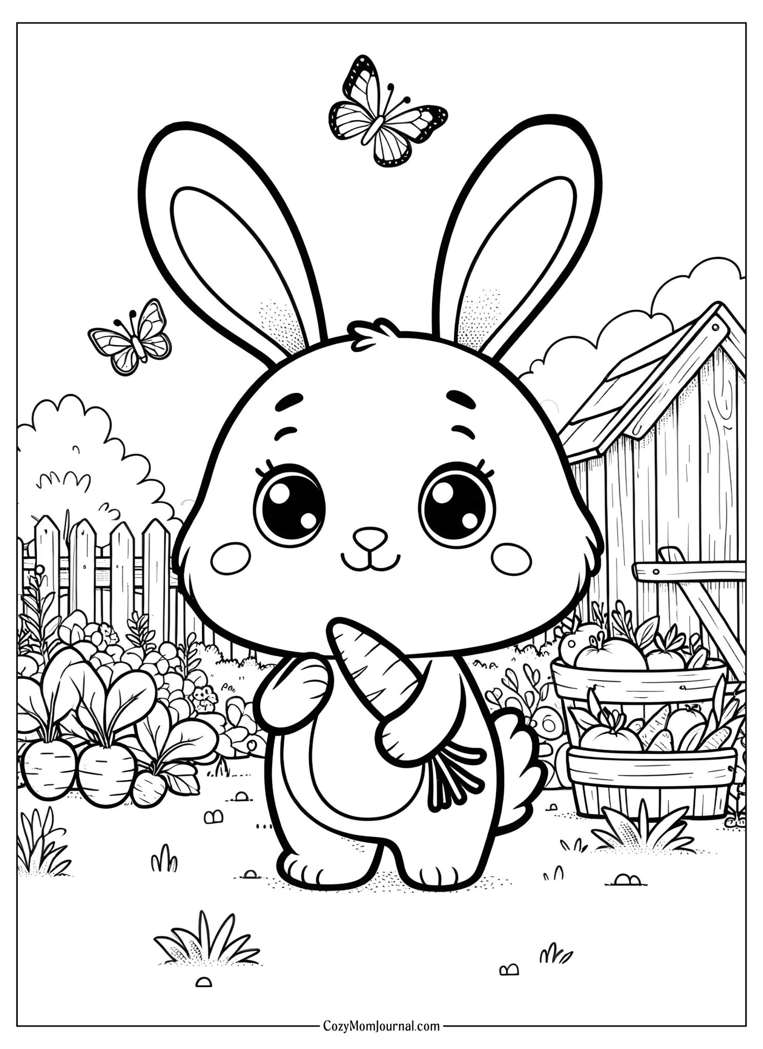 Coloring Pages with Farm Animals - Free Printables