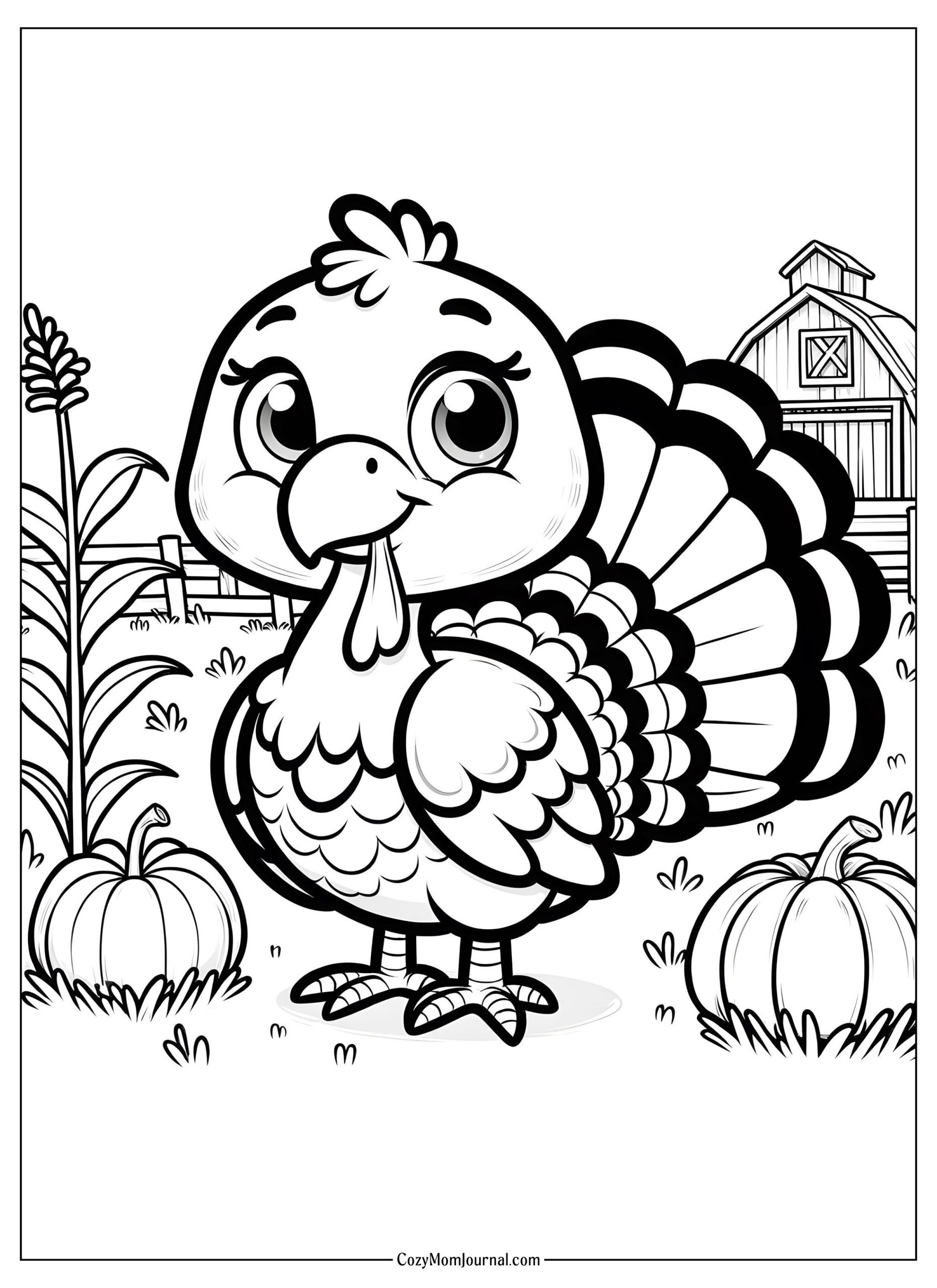 Coloring Pages with Farm Animals - Free Printables