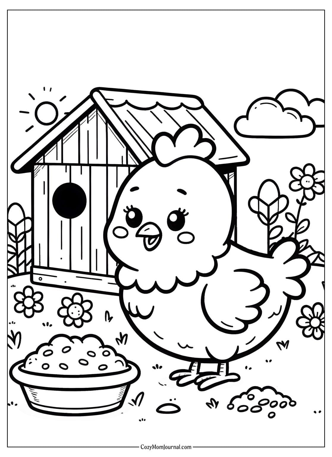 Coloring Pages with Farm Animals - Free Printables