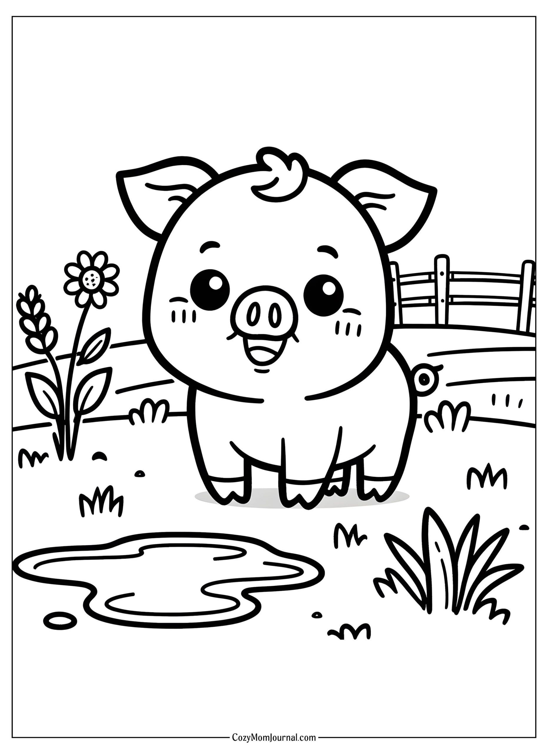 Coloring Pages with Farm Animals - Free Printables