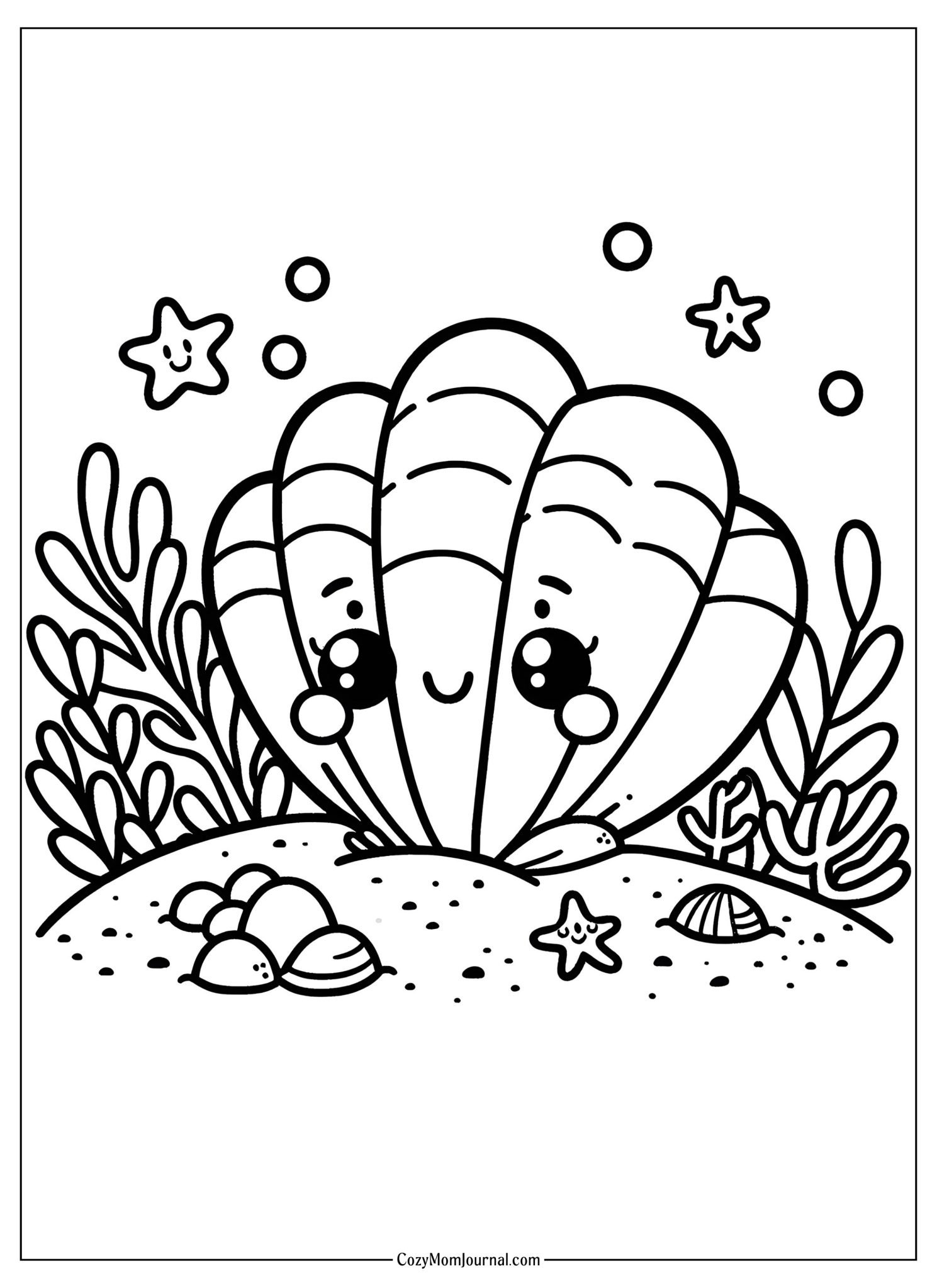 20 Free Printable Coloring Pages - Underwater & Ocean life