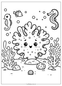 20 Free Printable Coloring Pages - Underwater & Ocean life