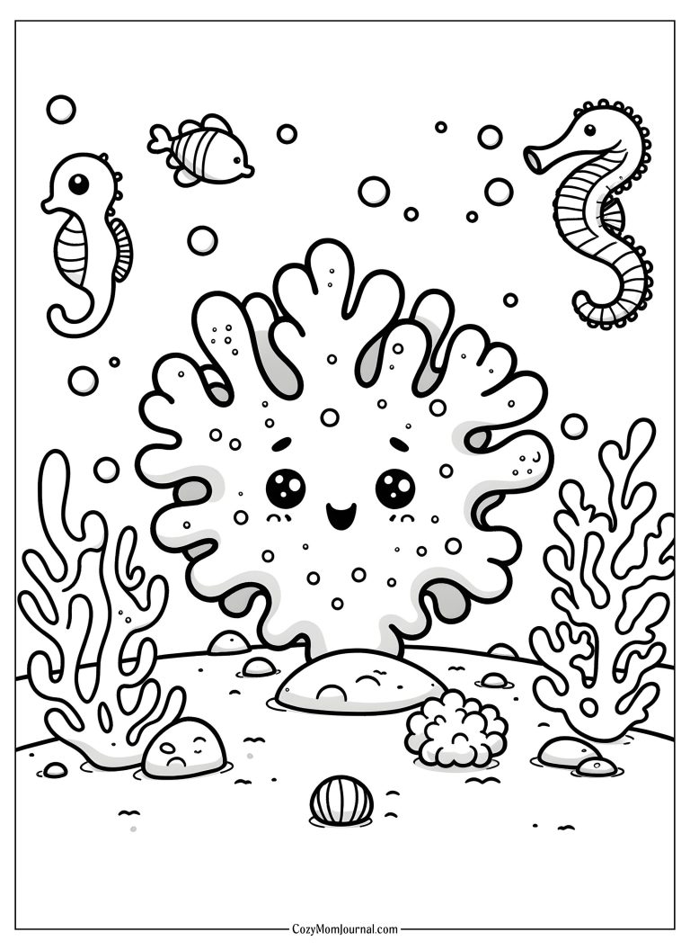 20 Free Printable Coloring Pages - Underwater & Ocean life