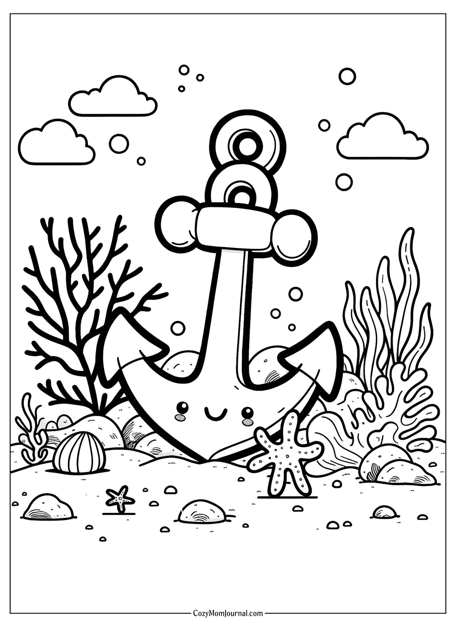 20 Free Printable Coloring Pages - Underwater & Ocean life