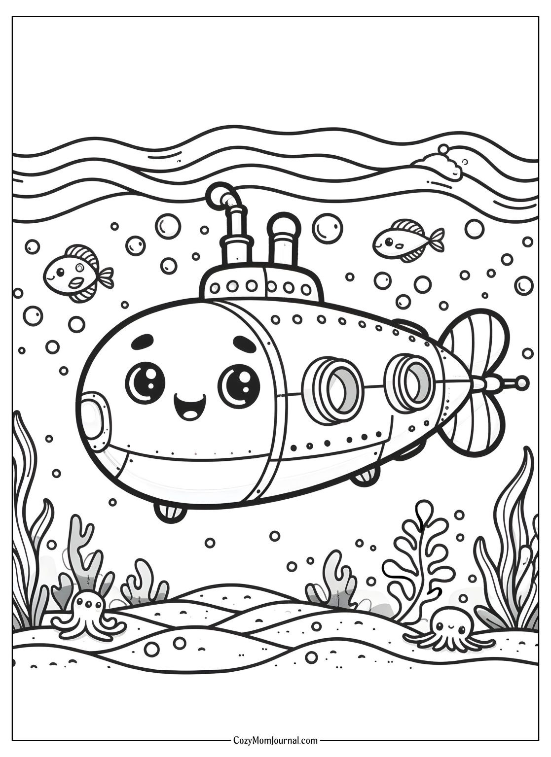 20 Free Printable Coloring Pages - Underwater & Ocean life