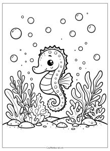20 Free Printable Coloring Pages - Underwater & Ocean life