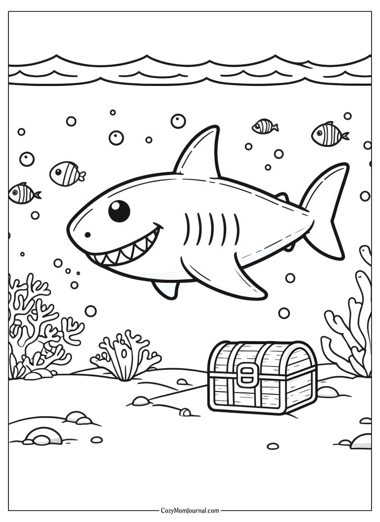 20 Free Printable Coloring Pages - Underwater & Ocean life