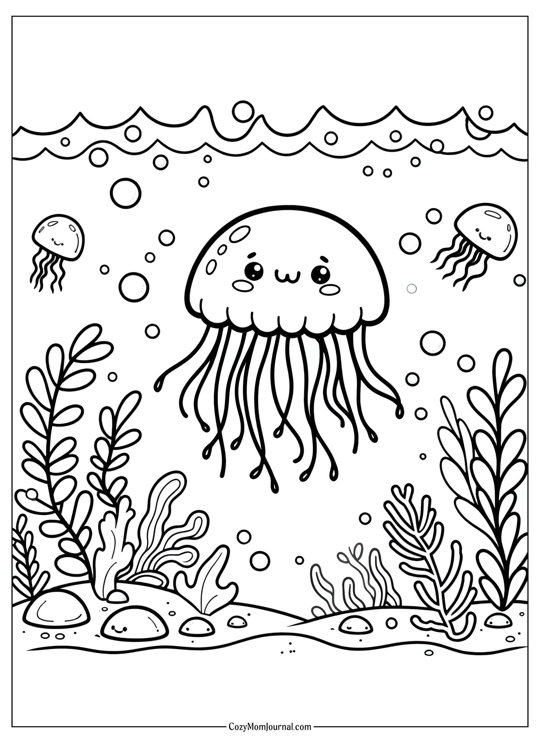 20 Free Printable Coloring Pages - Underwater & Ocean life