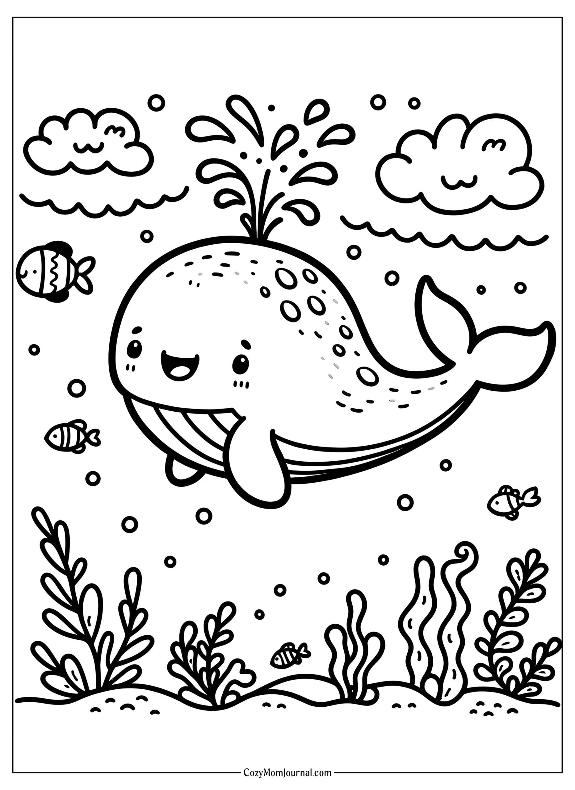 20 Free Printable Coloring Pages - Underwater & Ocean life