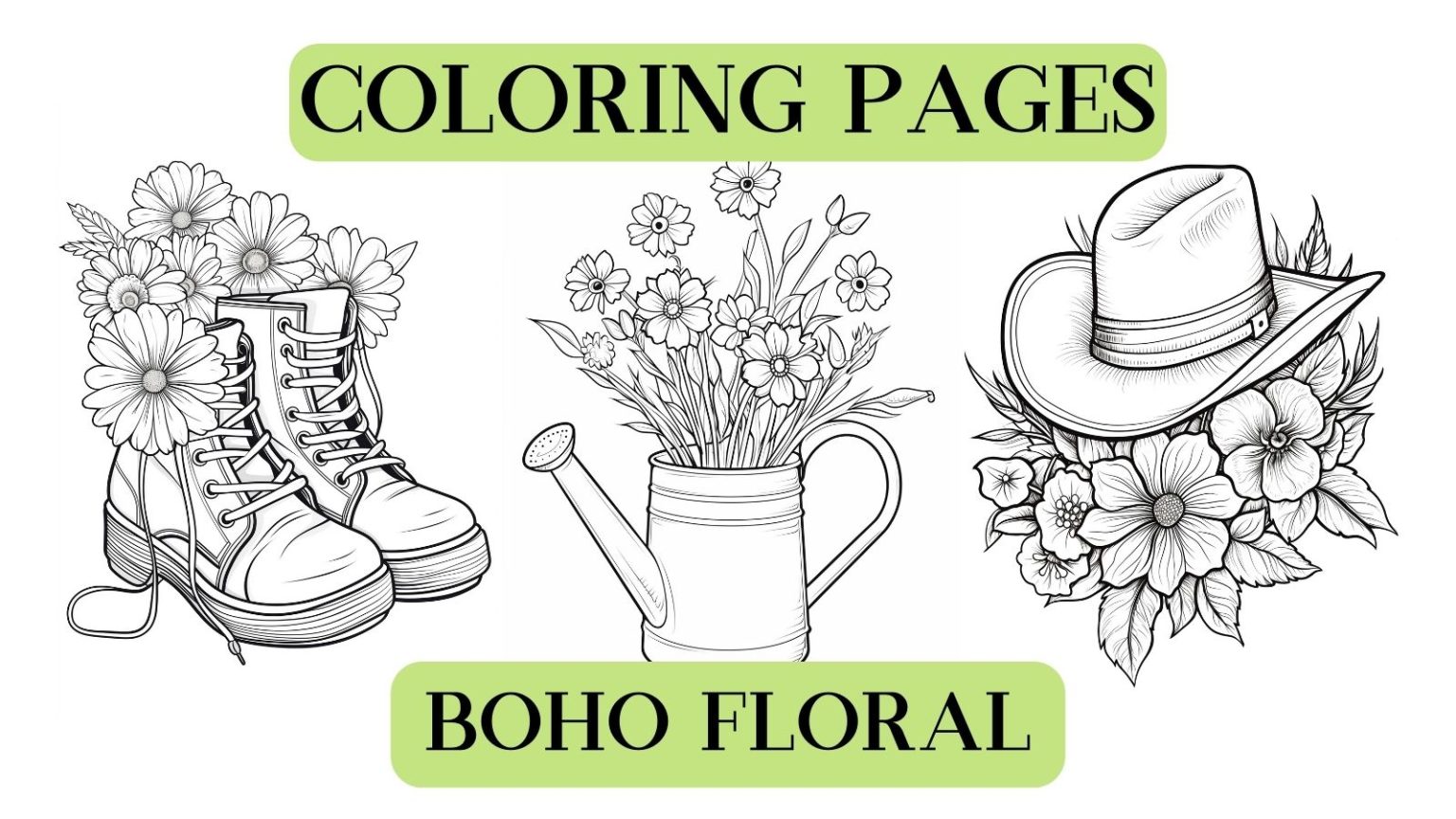 Free Printable Boho Floral Coloring Pages for All Ages