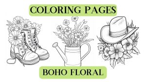 Free Printable Boho Floral Coloring Pages for All Ages
