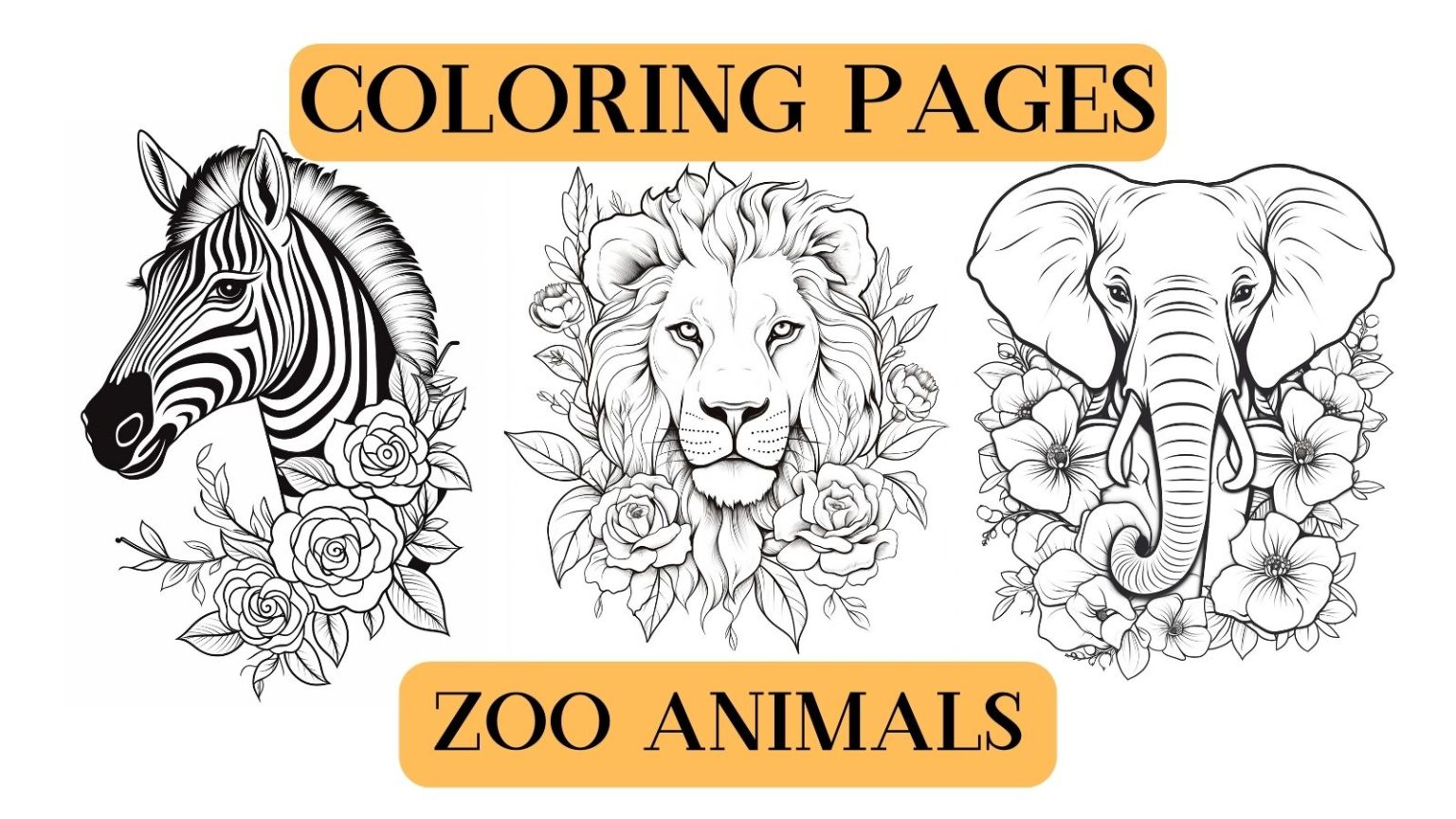 Free Printable Zoo Animal Coloring Pages for Kids and Adults