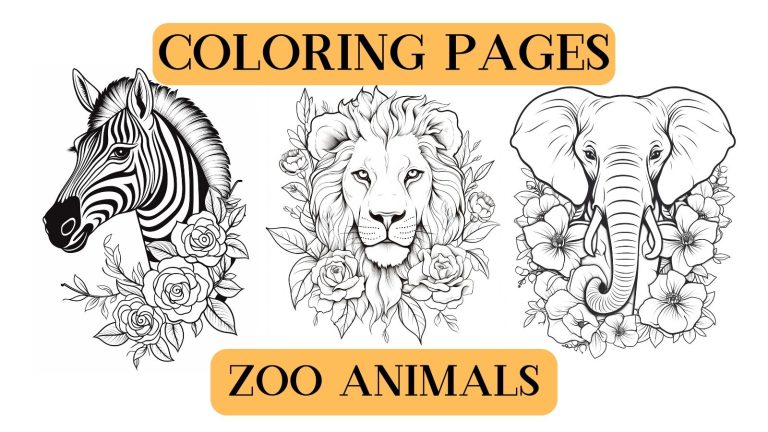 Free Printable Zoo Animal Coloring Pages for Kids and Adults