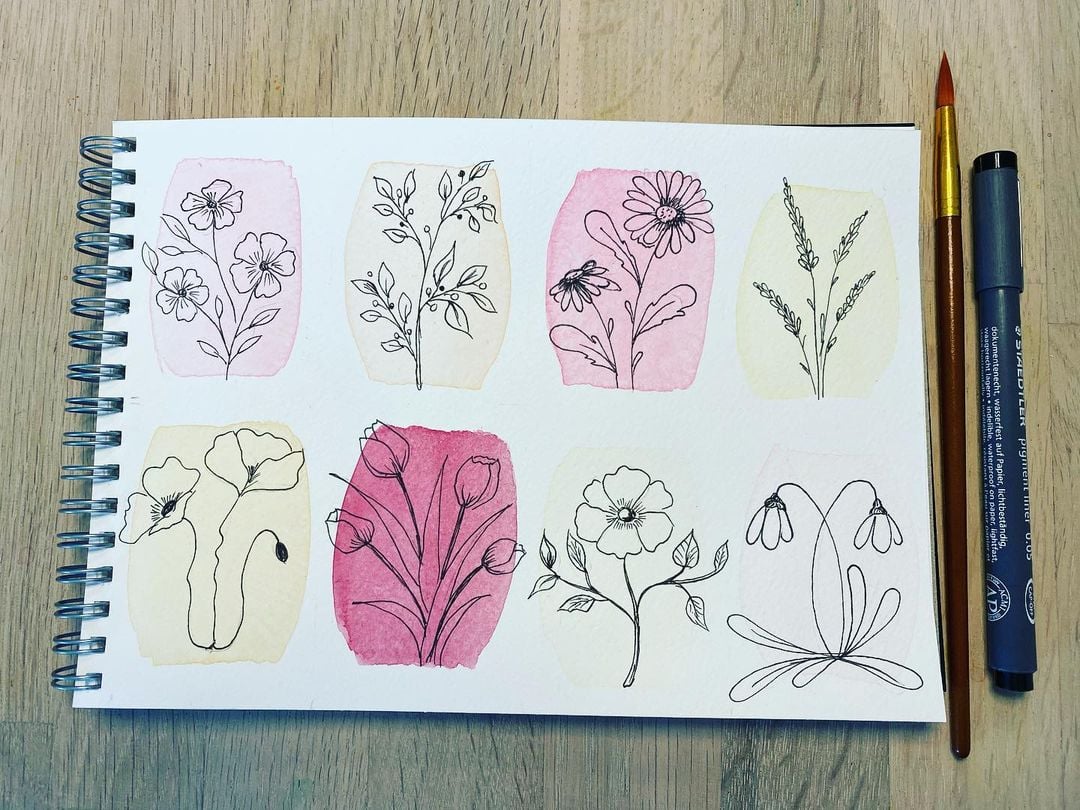 30 Flower Drawing Ideas to Make Your Sketchbook Bloom