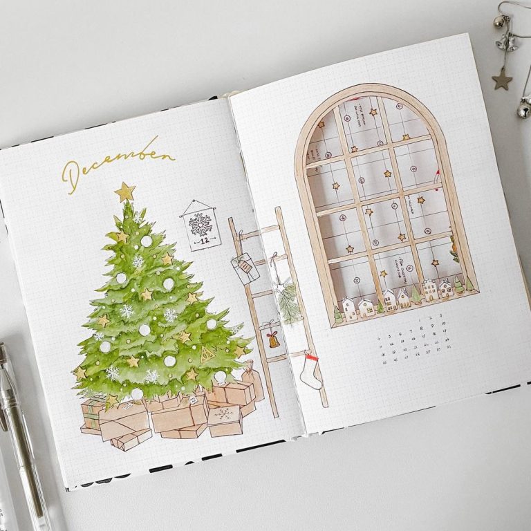 28 Christmas Bullet Journal Ideas You’ll Love This December