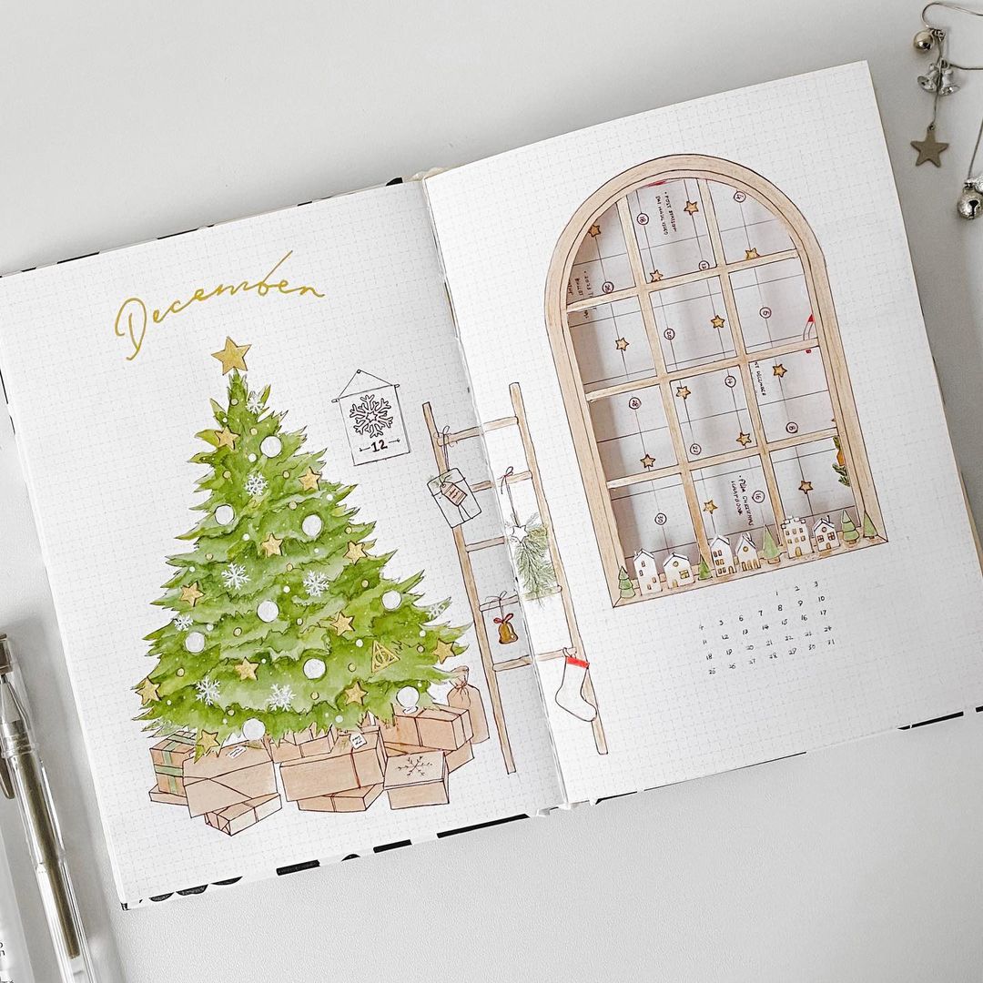 28 Christmas Bullet Journal Ideas You’ll Love This December