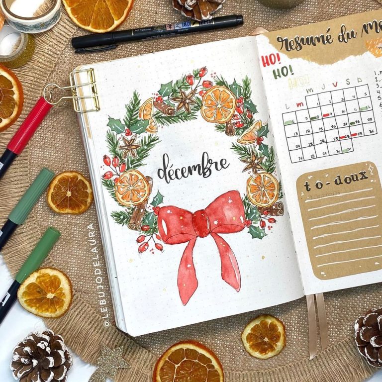 28 Christmas Bullet Journal Ideas You’ll Love This December