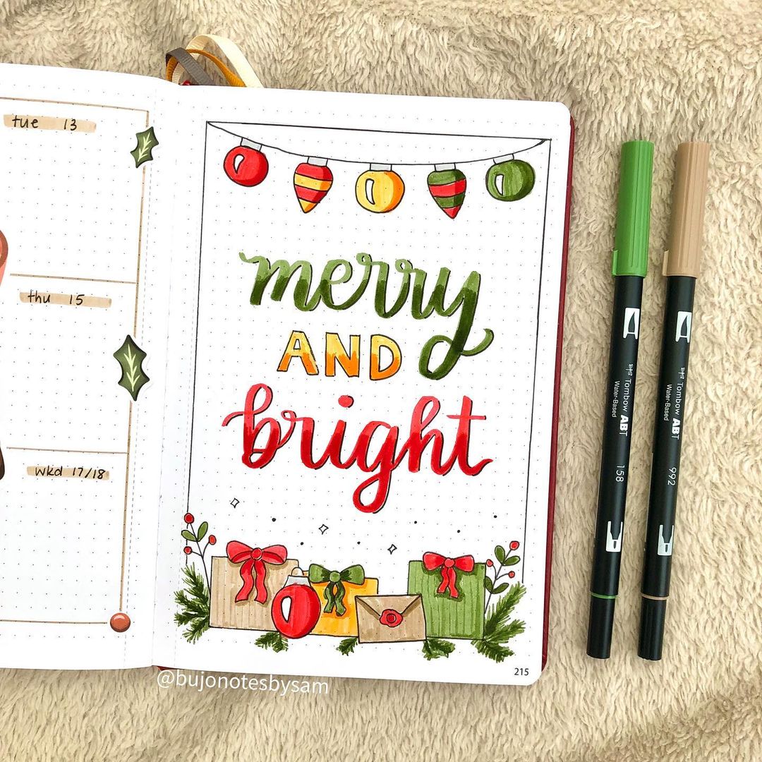 28 Christmas Bullet Journal Ideas You’ll Love This December