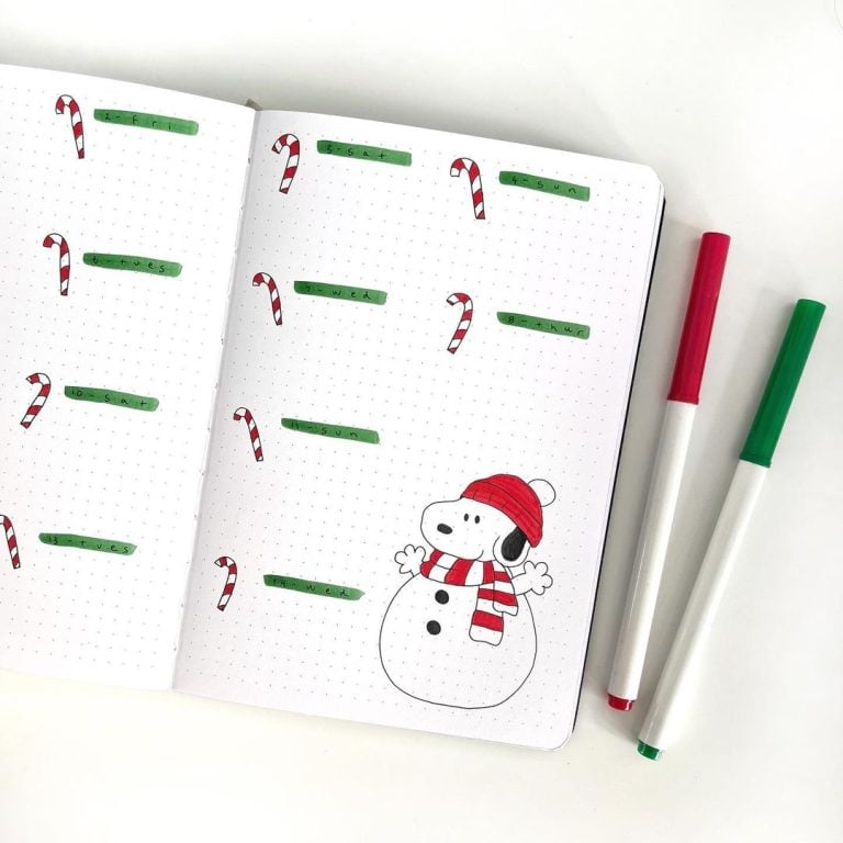 28 Christmas Bullet Journal Ideas You’ll Love This December