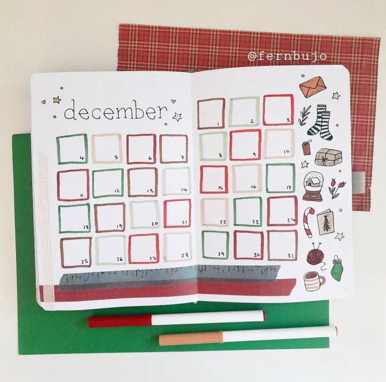 28 Christmas Bullet Journal Ideas You’ll Love This December