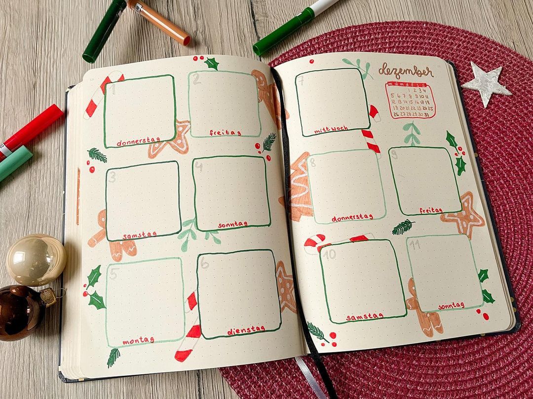 28 Christmas Bullet Journal Ideas You’ll Love This December