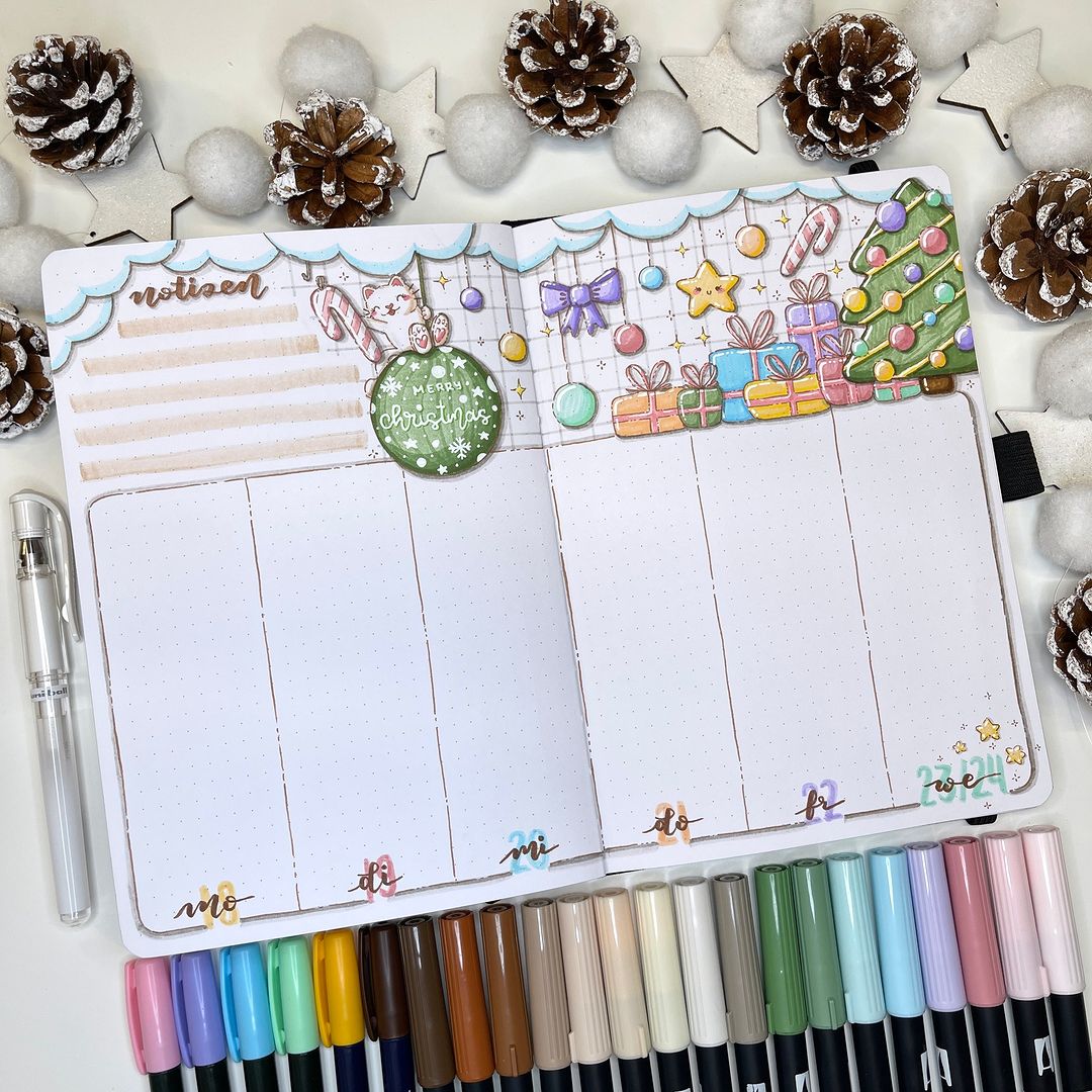 28 Christmas Bullet Journal Ideas You’ll Love This December