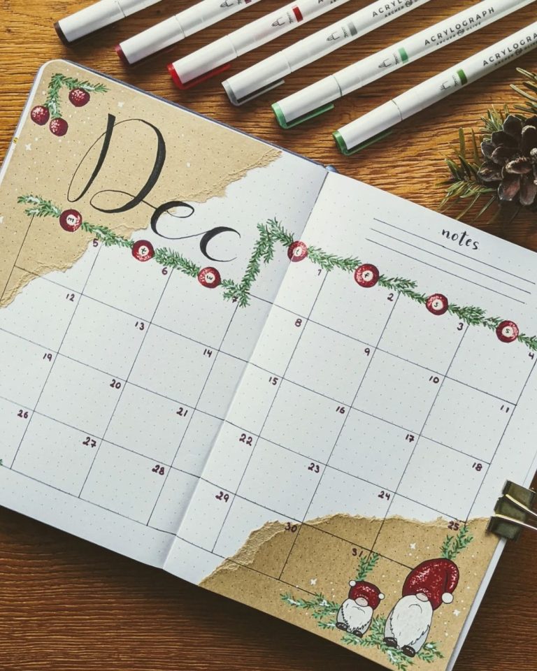 28 Christmas Bullet Journal Ideas You’ll Love This December