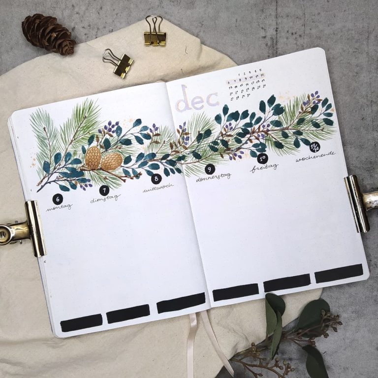28 Christmas Bullet Journal Ideas You’ll Love This December