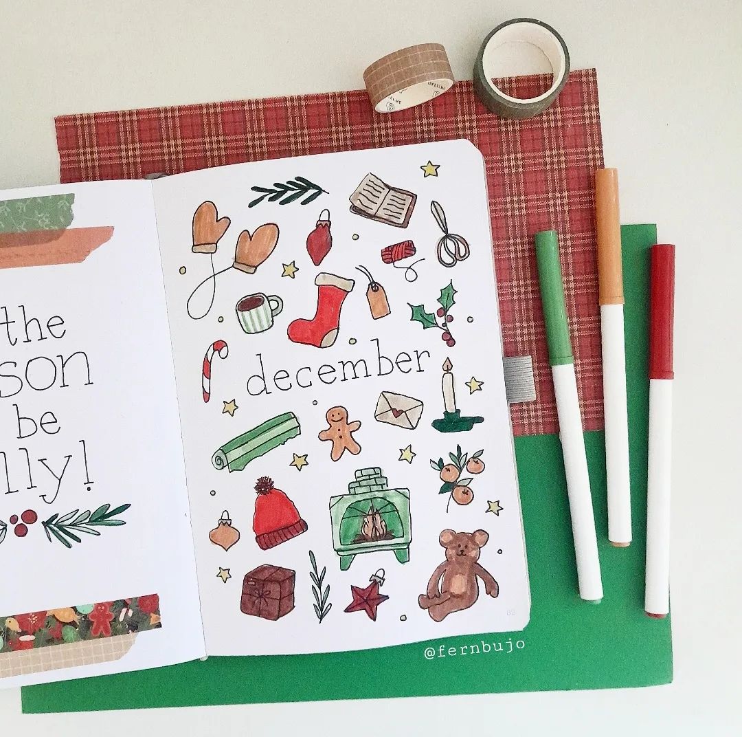 28 Christmas Bullet Journal Ideas You’ll Love This December