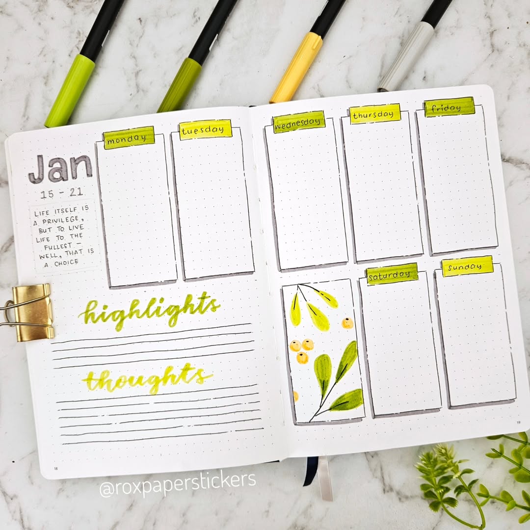20 Fun and Practical January Bullet Journal Ideas to Try