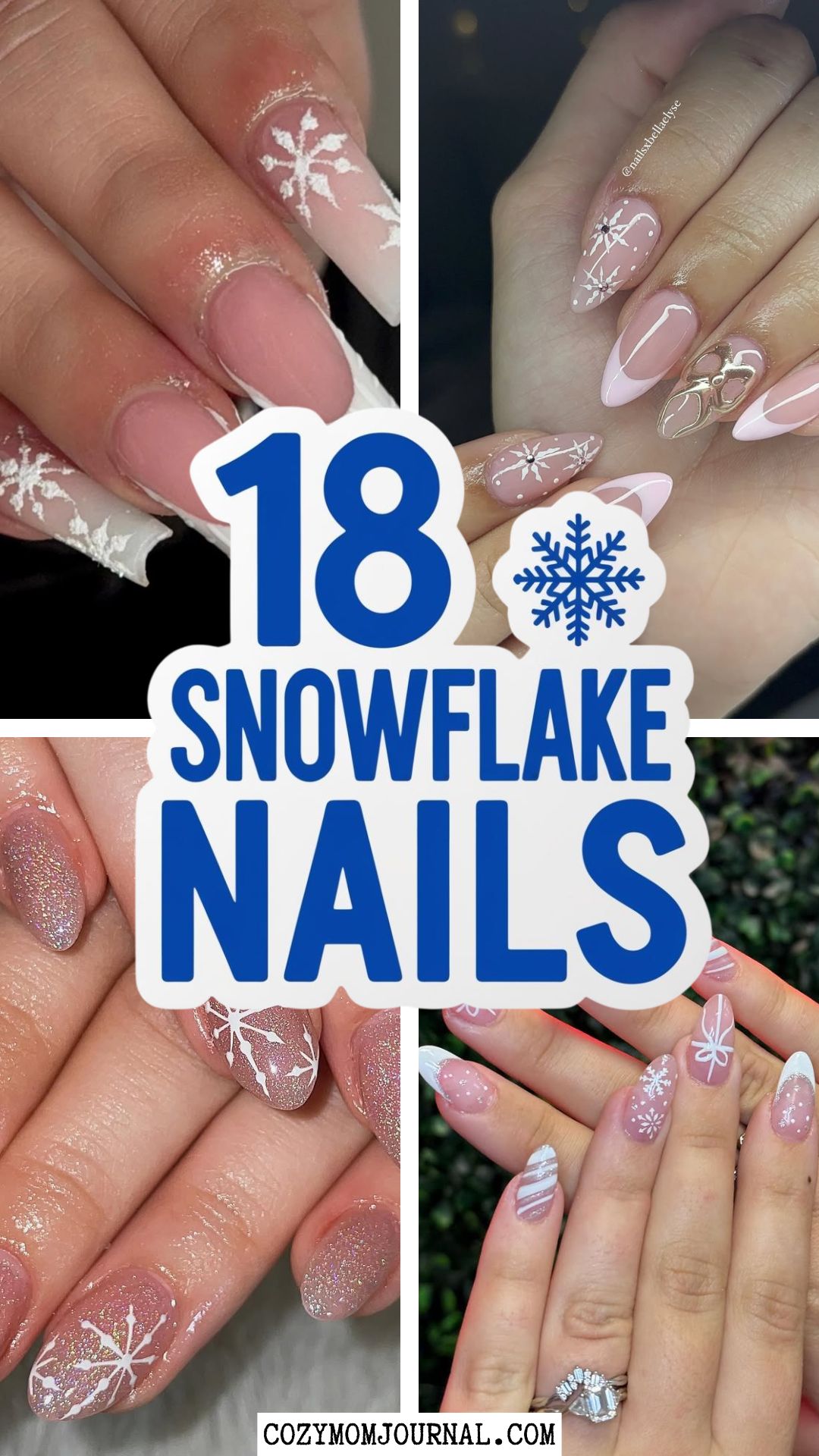 18 Stunning Snowflake Nails to Make Your Winter Magical