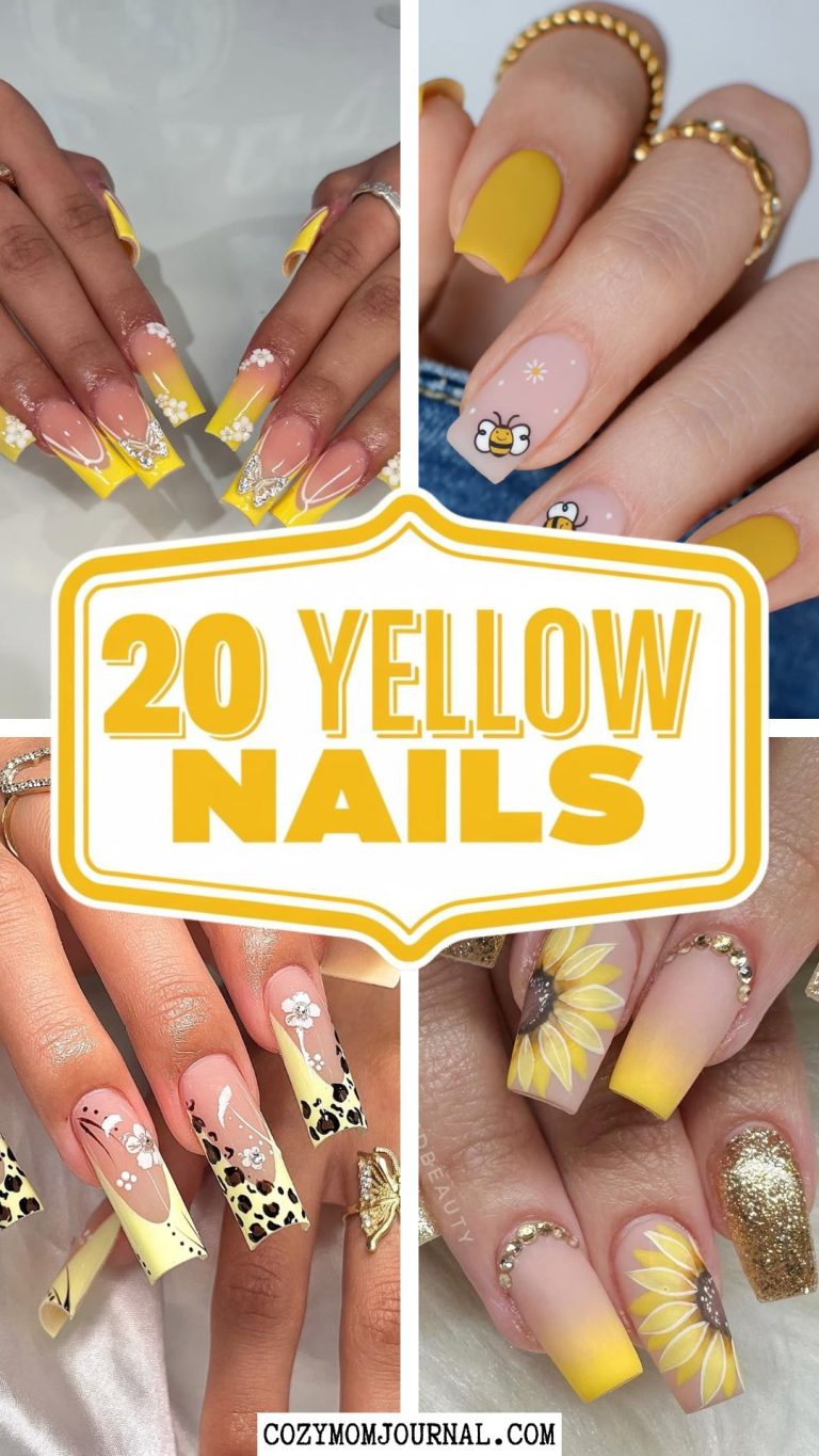 20 Yellow Nails You’ll Fall in Love With - CozyMomJournal
