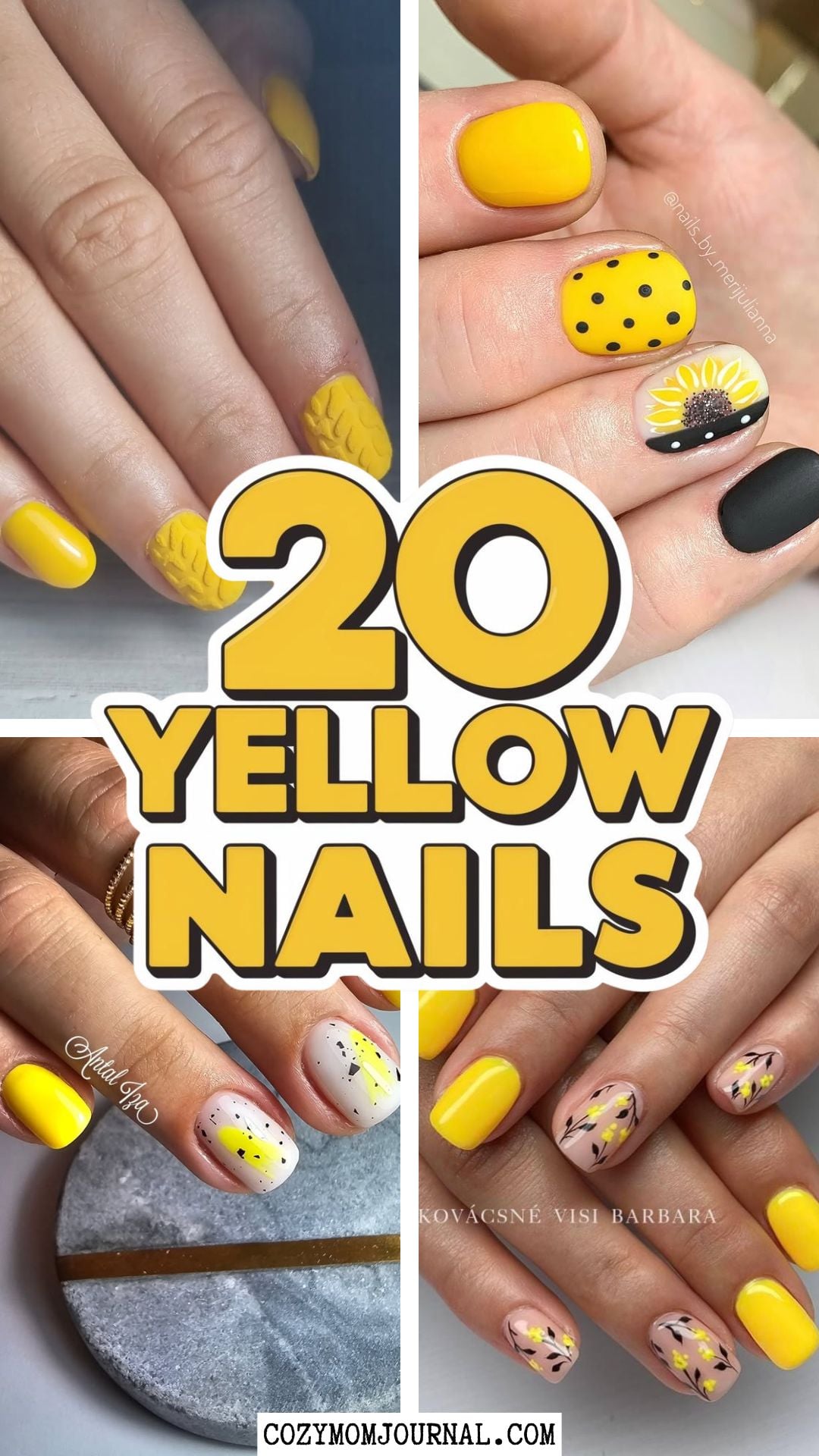 20 Yellow Nails You’ll Fall in Love With - CozyMomJournal