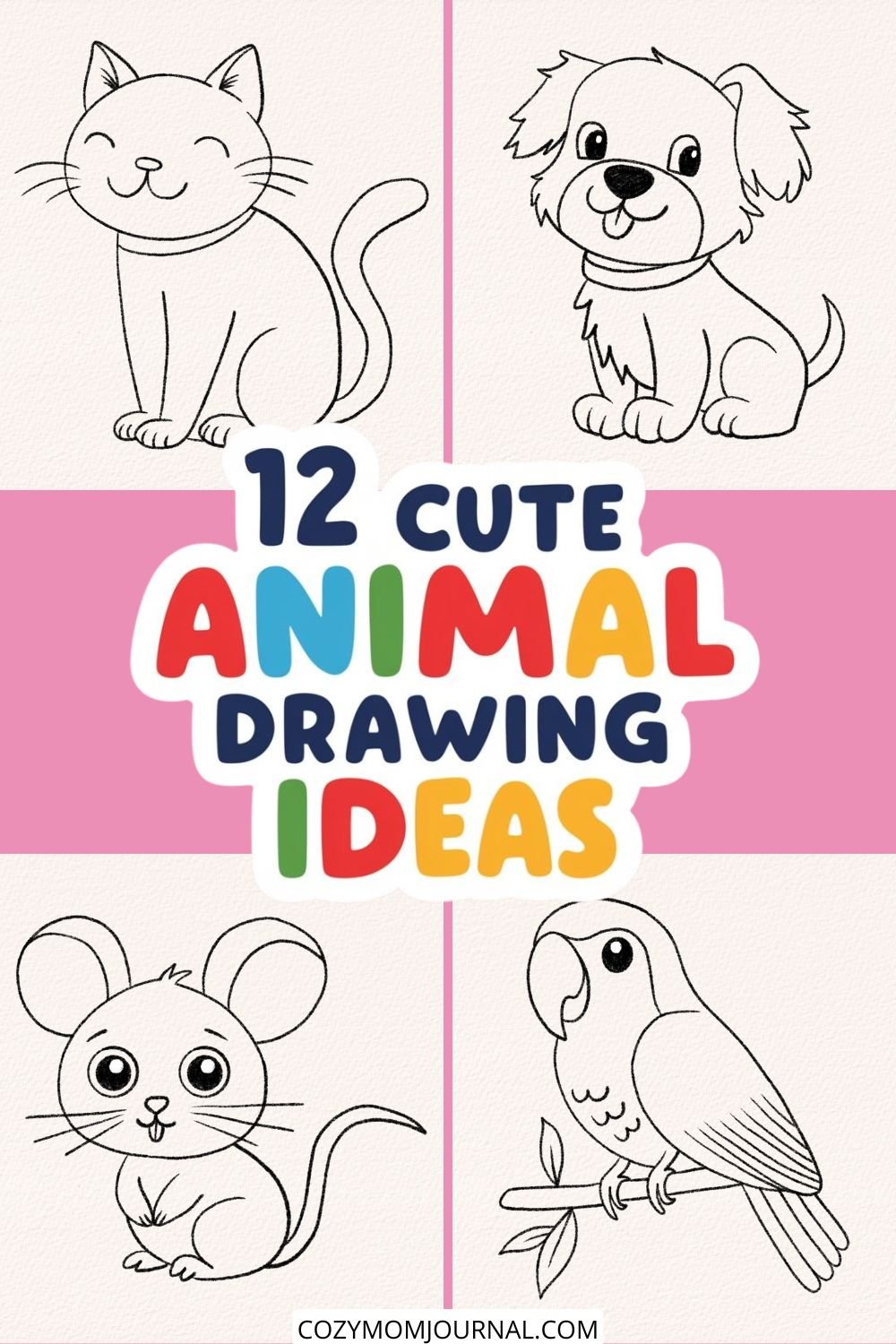 12 Cute Animal Drawing Ideas – Easy and Fun to Try!