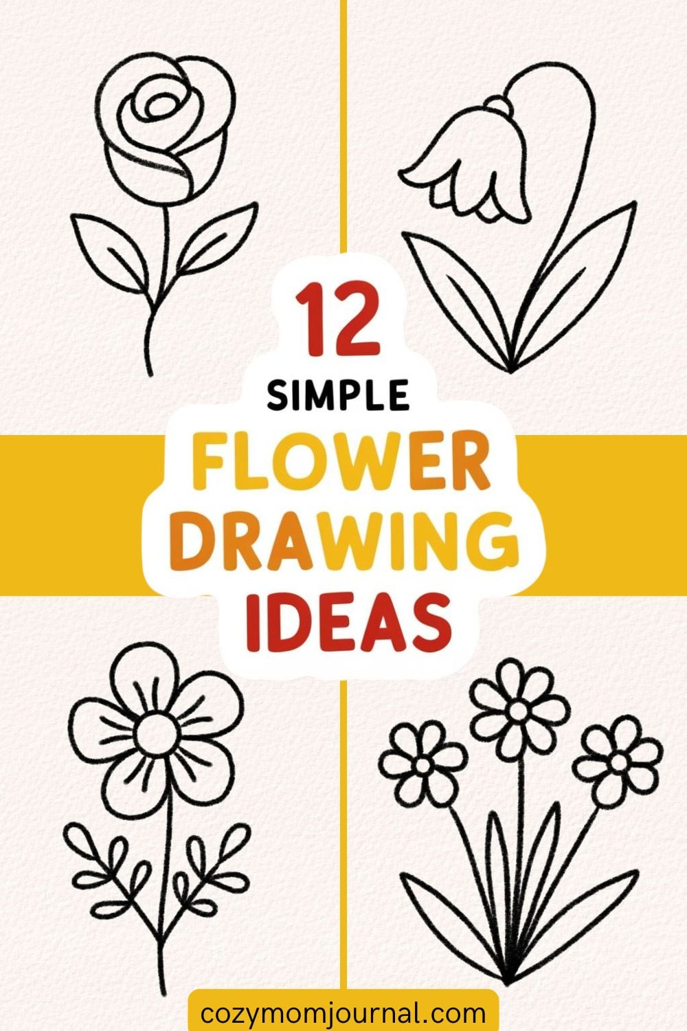 12 Simple Flower Drawing Ideas You’ll Want to Try Today