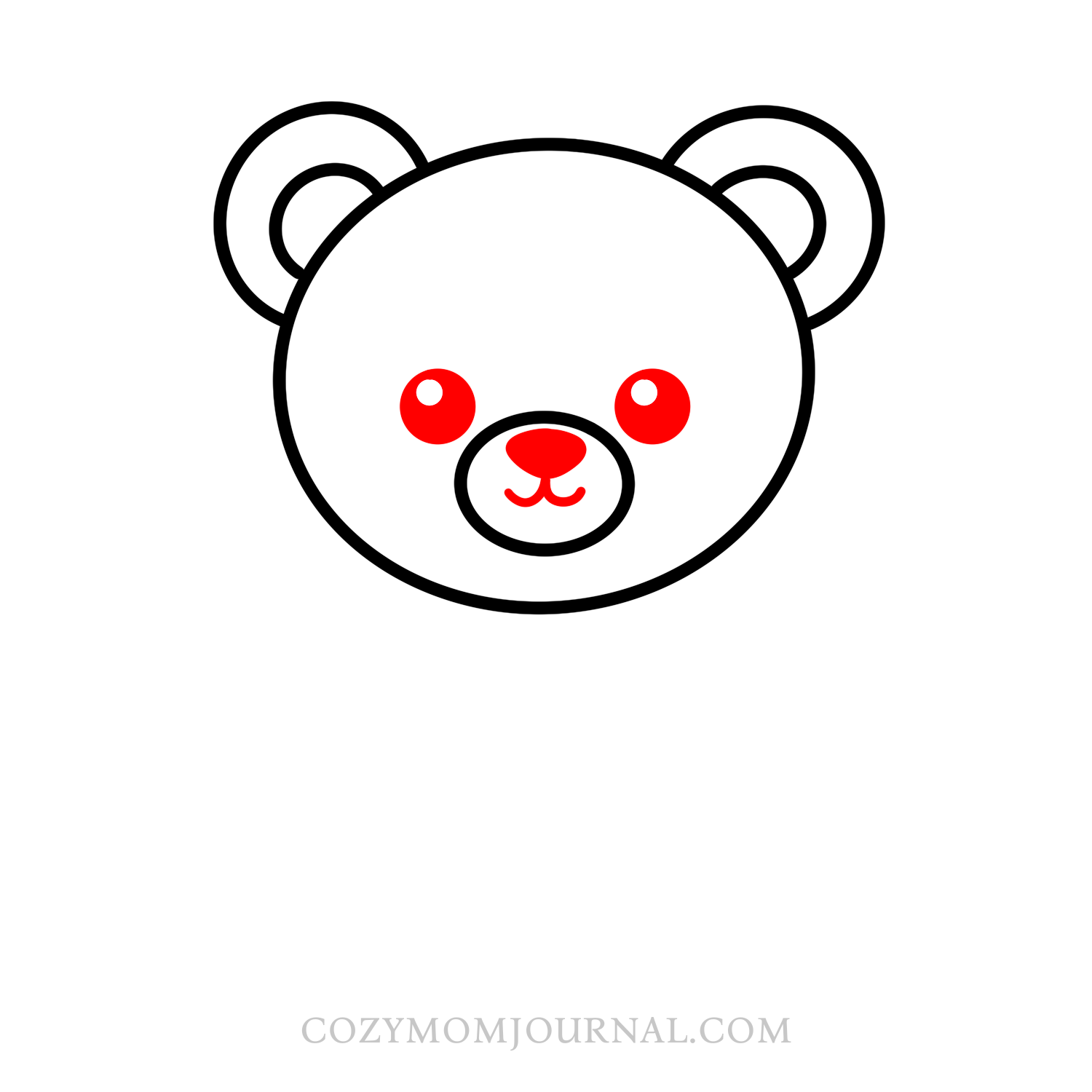 Cute Bear Drawing – How to Draw a Bear Step by Step
