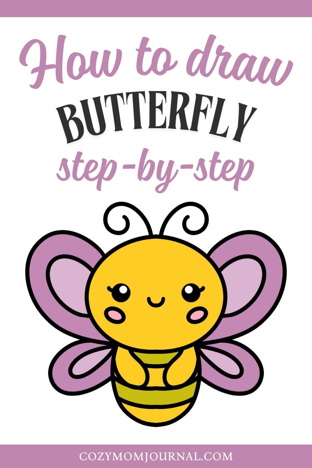 How to Draw a Butterfly – Butterfly Drawing - CozyMomJournal