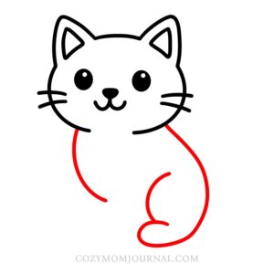 Cute Cat Drawing – How to Draw a Cat Step by Step