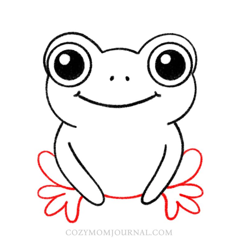 Cute Frog Drawing – How to Draw a Frog Step by Step