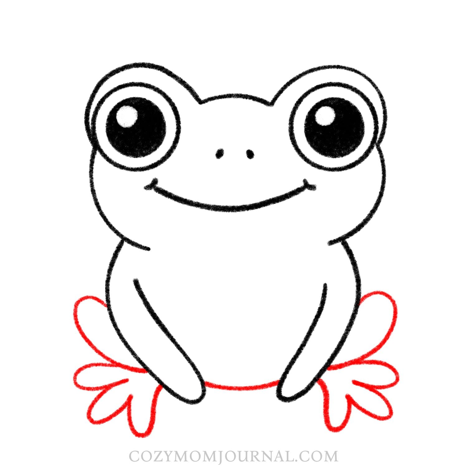 Cute Frog Drawing – How to Draw a Frog Step by Step