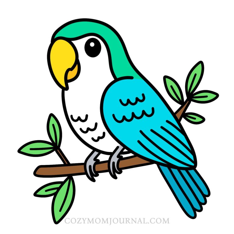 How to Draw a Parrot – Parrot Drawing Step-by-Step Tutorial
