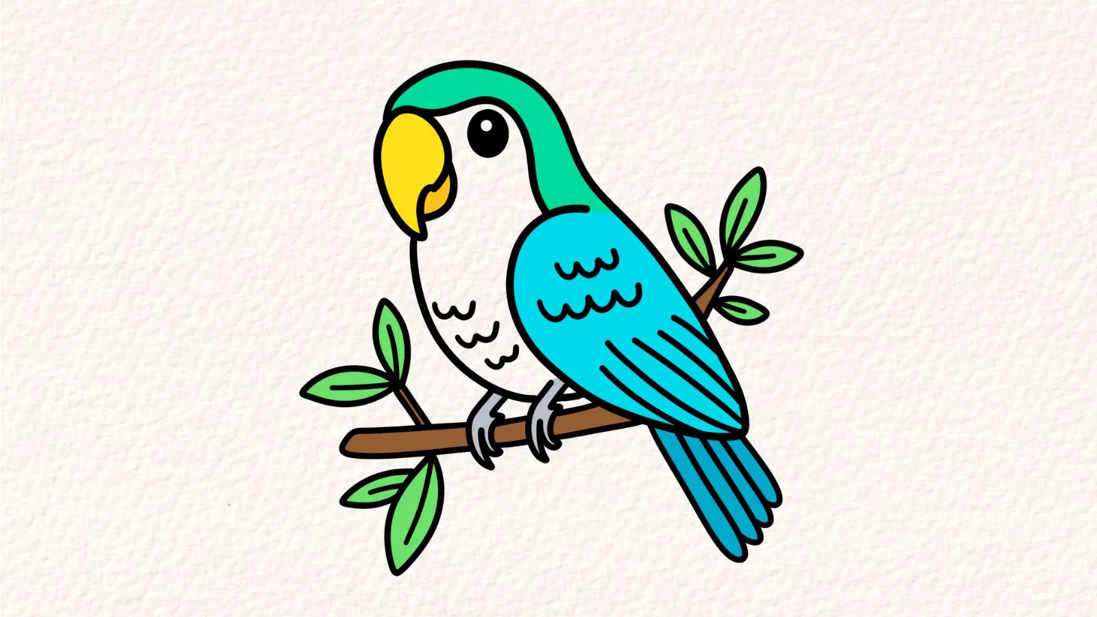 How to Draw a Parrot – Parrot Drawing Step-by-Step Tutorial