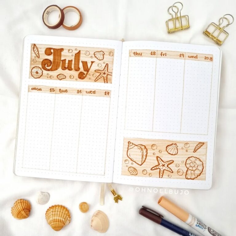 Stunning July Bullet Journal Ideas You Need this Month