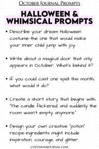 October Journal Prompts for Creativity - CozyMomJournal